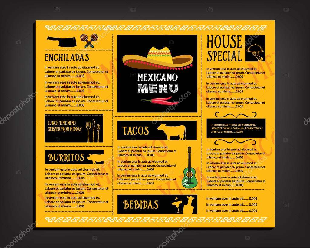 Spanish Restaurant Menu Cover