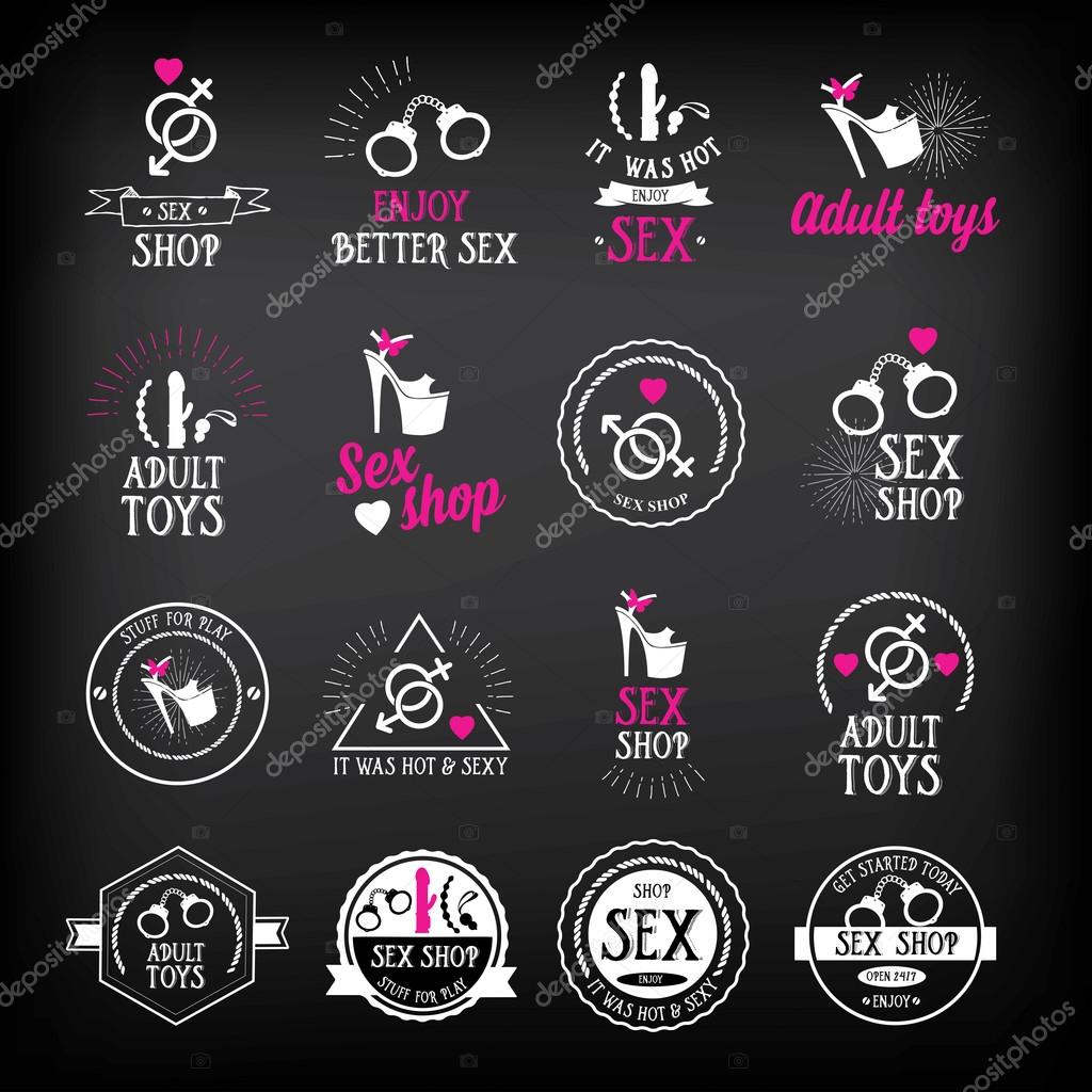 Sexo Tienda Logo E Insignia Vector Gráfico Vectorial © Marchi Imagen