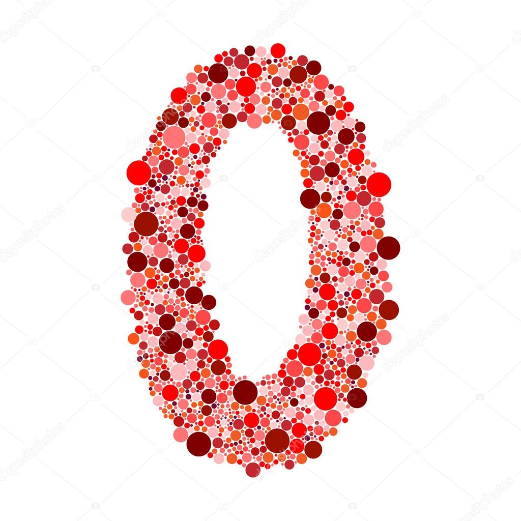 Numbers zero red dots Stock Photo by ©karpenyuk 100436848