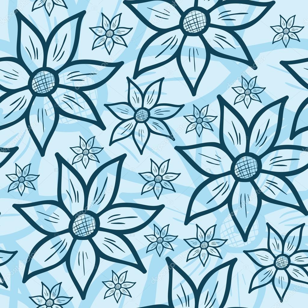 Seamless raster floral pattern — Stock Photo © karpenyuk #101267824