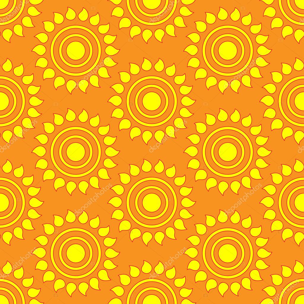 Cute seamless pattern of sun. ⬇ Stock Photo, Image by © karpenyuk ...