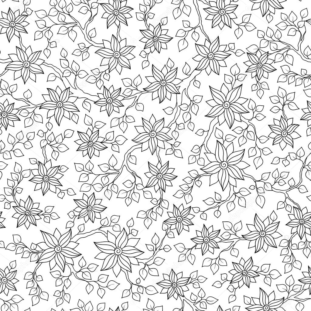 Seamless Pattern for coloring book. Stock Illustration by ©karpenyuk ...