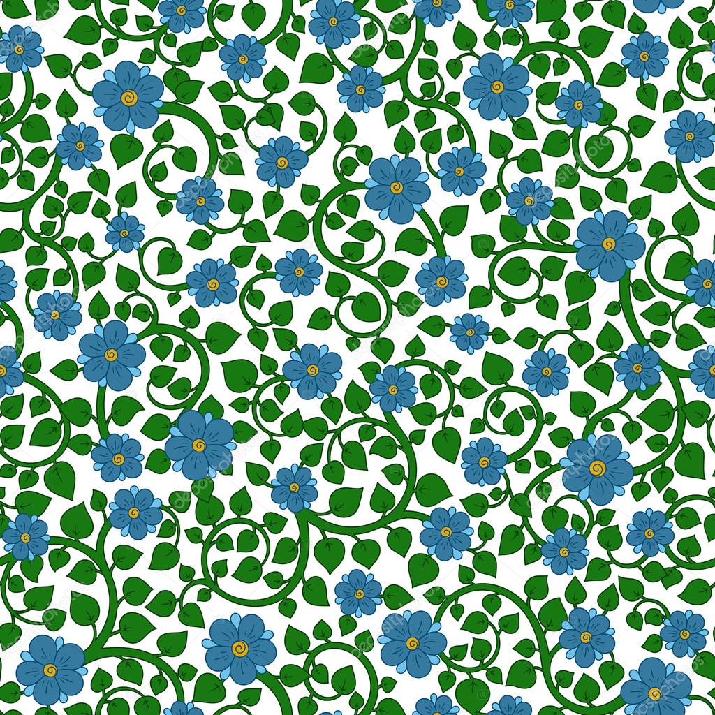 Floral seamless texture, endless pattern with flowers. Stock Vector by ...