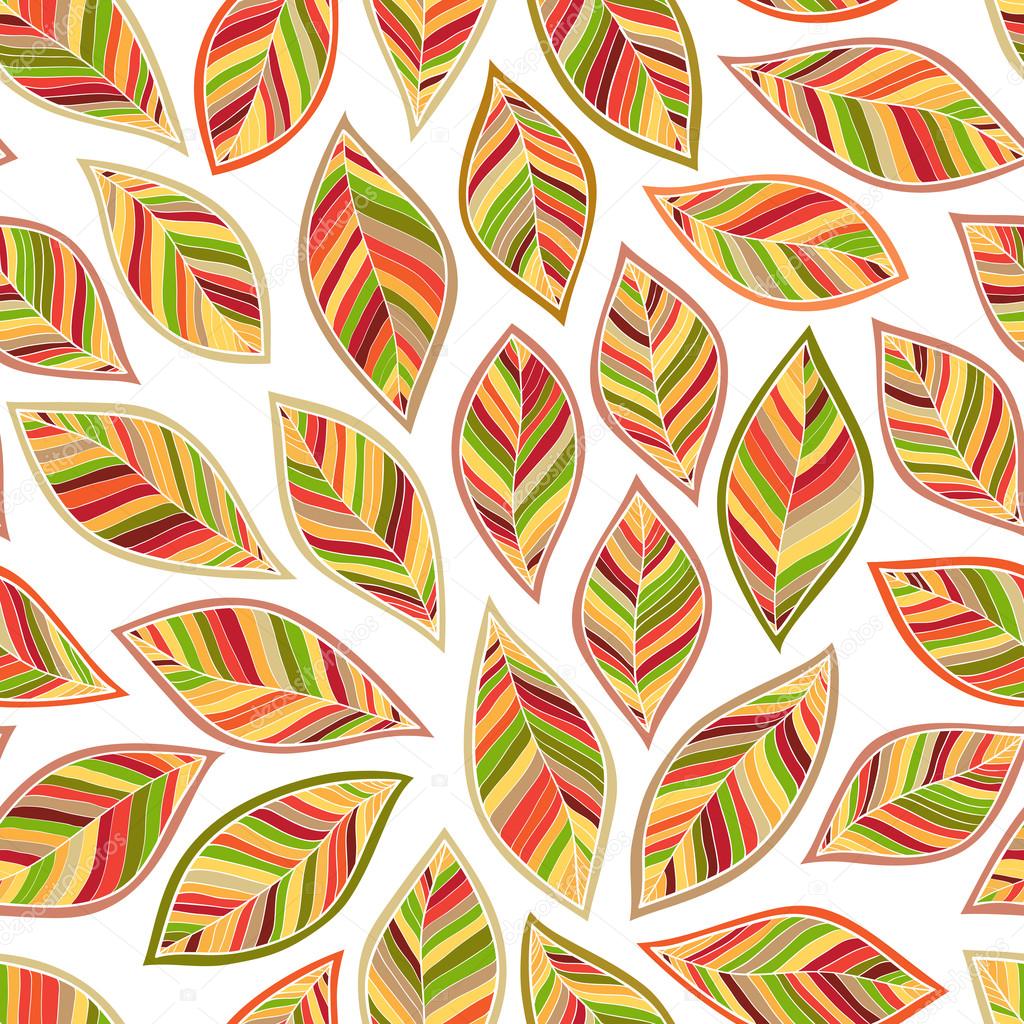 Seamless Autumn leaf pattern. background. Vector illustration Stock Vector by ©karpenyuk 89399212