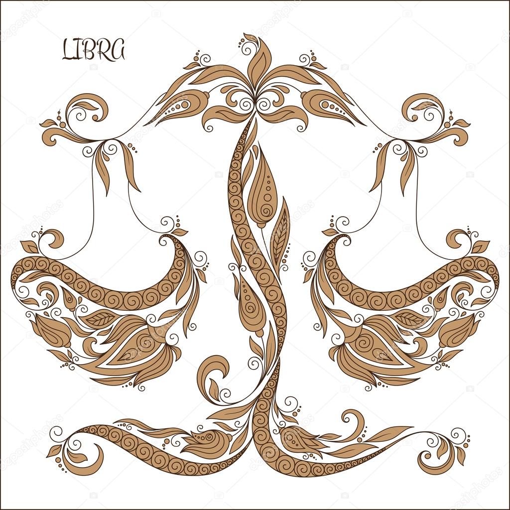 Libra Zodiac Symbol Tattoo Design