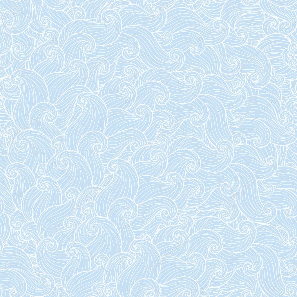 Hand drawn seamless wave background. Stock Vector by ©karpenyuk 99023496