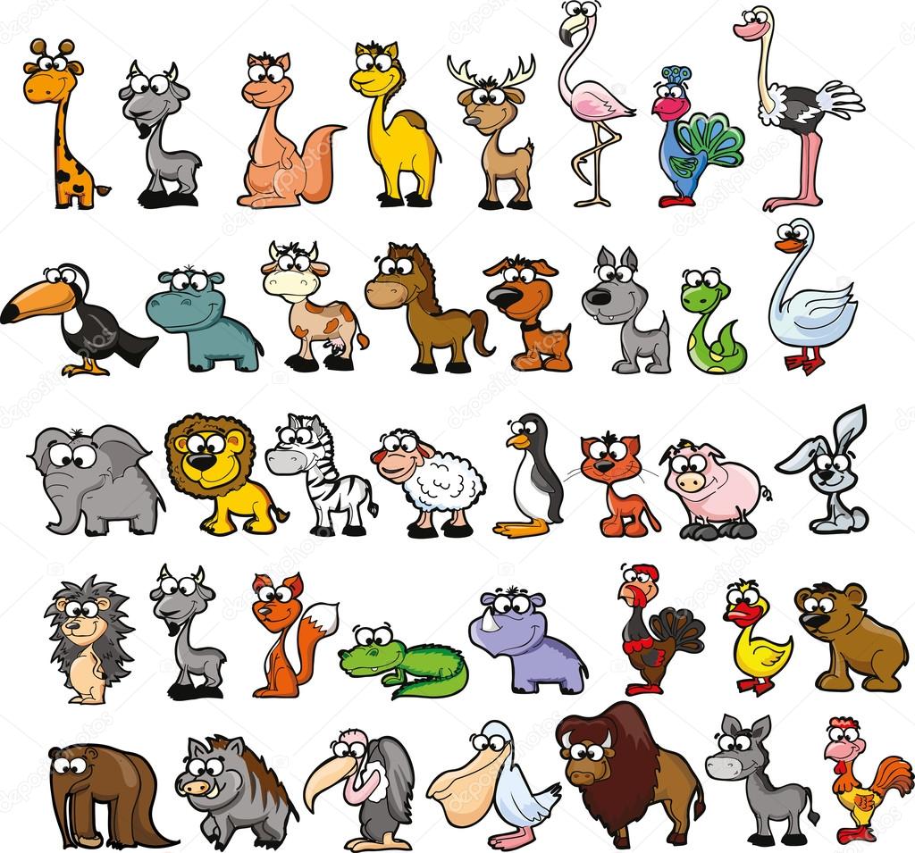 Animales de dibujos animados Stock Vector by ©virinaflora 53508685