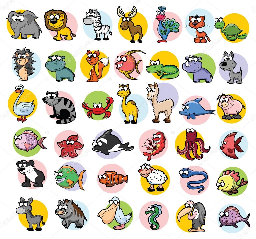 Cute cartoon animals Stock Illustration by ©virinaflora #63368853