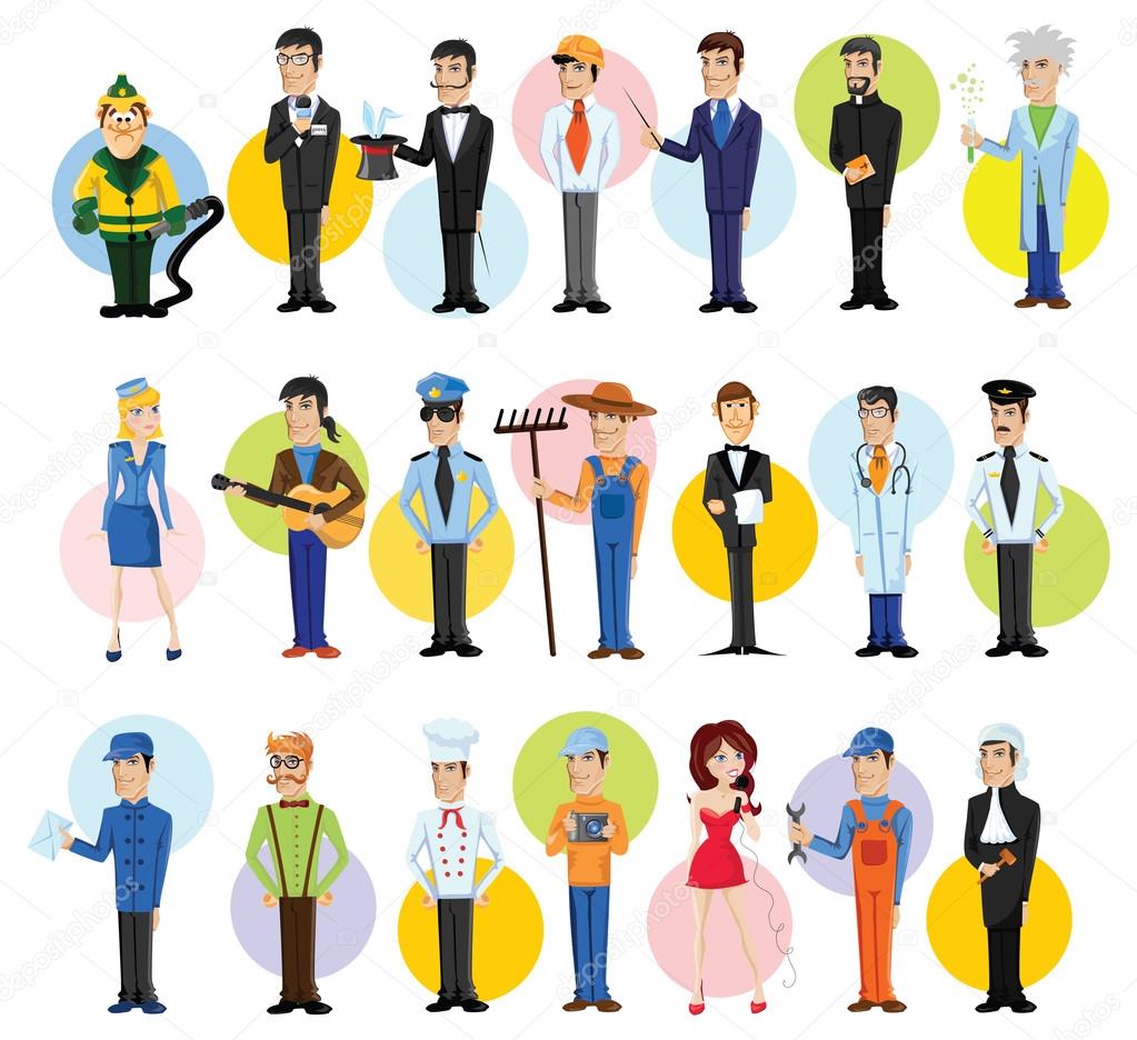 Personajes de diferentes profesiones Vector de Stock de ©virinaflora ...