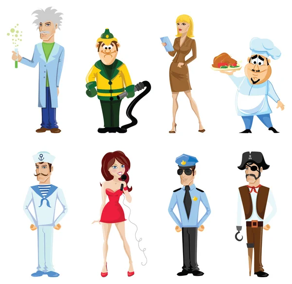 Cartoon characters of different professions Stock Vector Image by ...