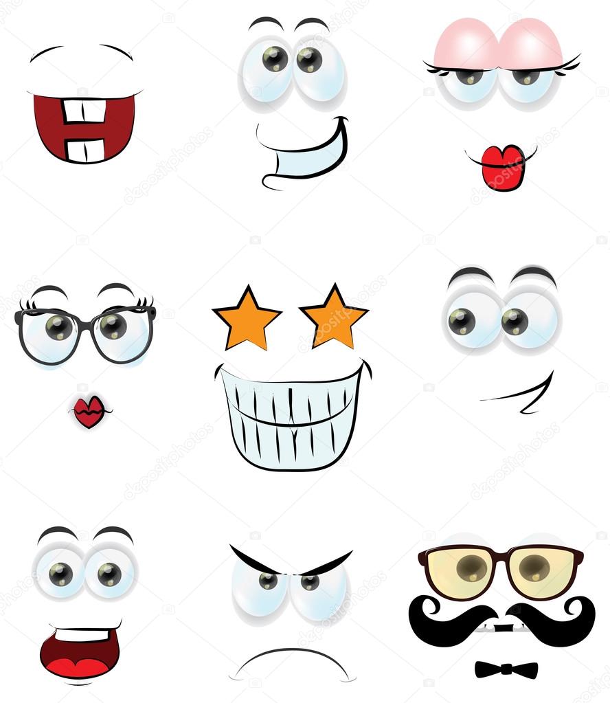 Cartoon emotions Set Stock Vector Image by ©virinaflora #80539870