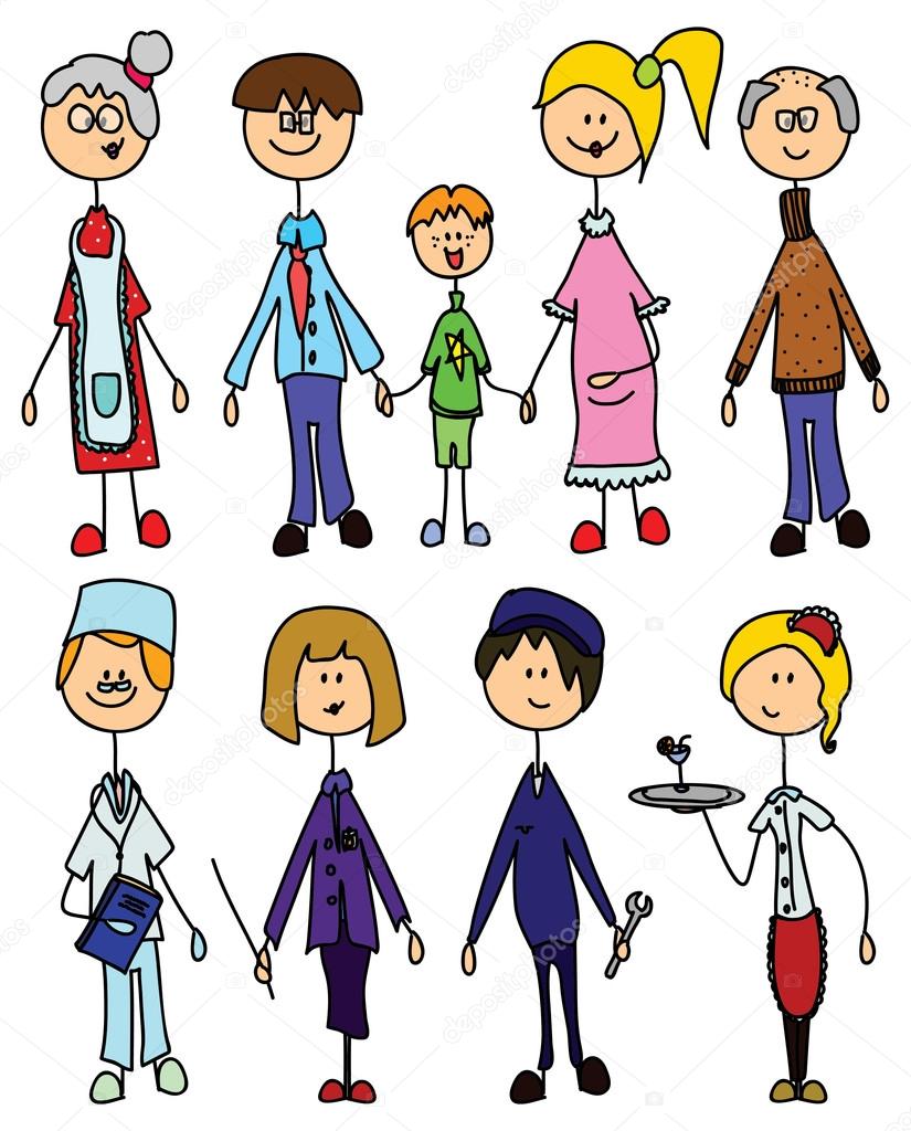 Happy family and different professions Stock Vector by ©virinaflora ...