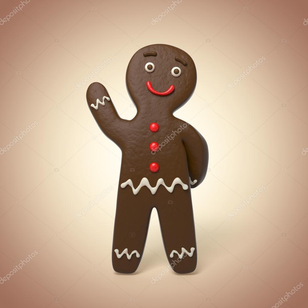 Chocolate biscuit man — Stock Photo © wacomka #53064419