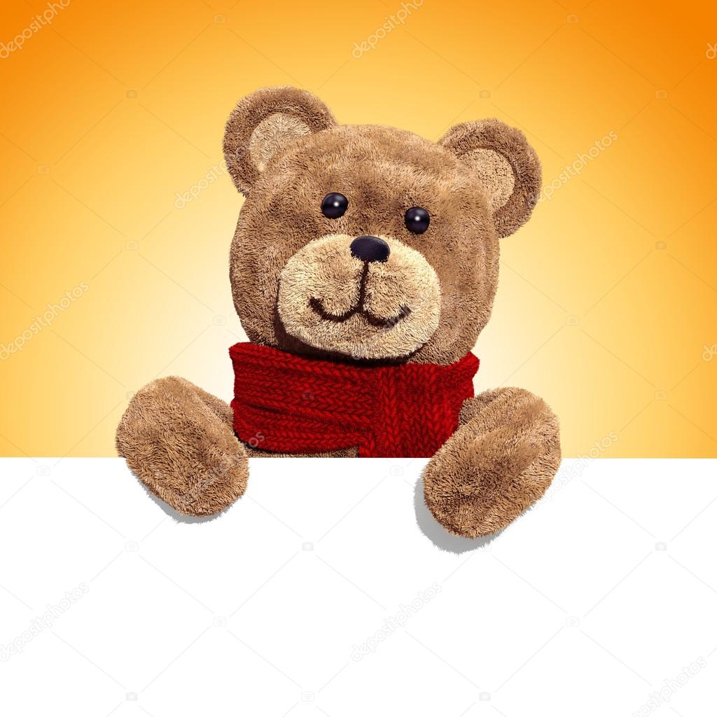 Fluffy plush teddy bear toy — Stock Photo © wacomka #91001090