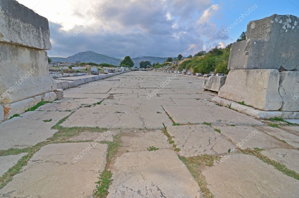 Ancient Greek Street Stock Photo by ©mountainpix 83305034