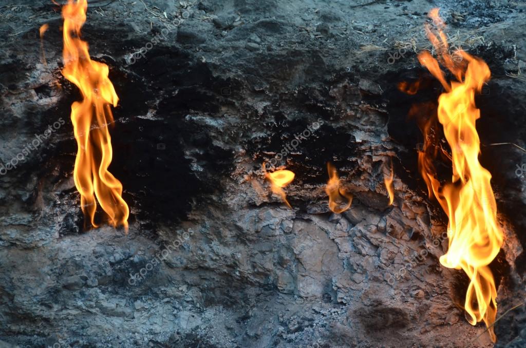 Methane gas escapes from fissures — Stock Photo © mountainpix #83310472