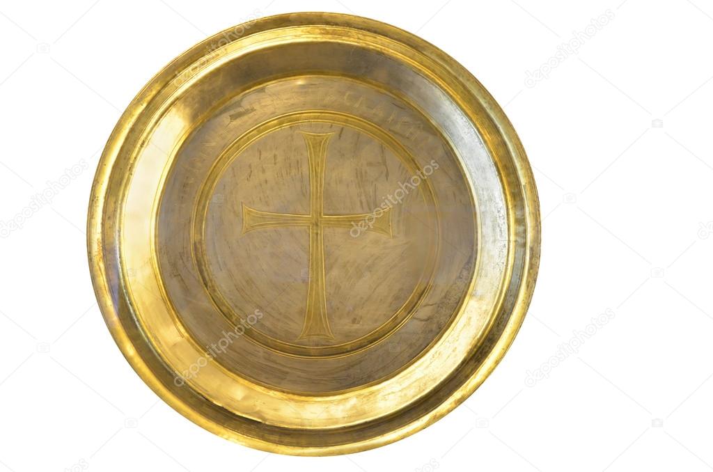 Large solid gold plate Stock Photo by ©mountainpix 83370848