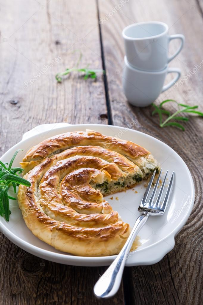 Burek with cheese and herbs Stock Photo by ©rus7 106754770