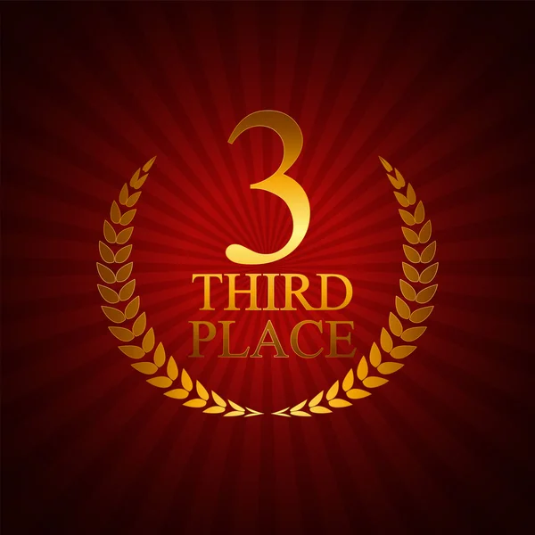 Third Place Laurel Design Label Vector Illustration Stock Vector Image ...