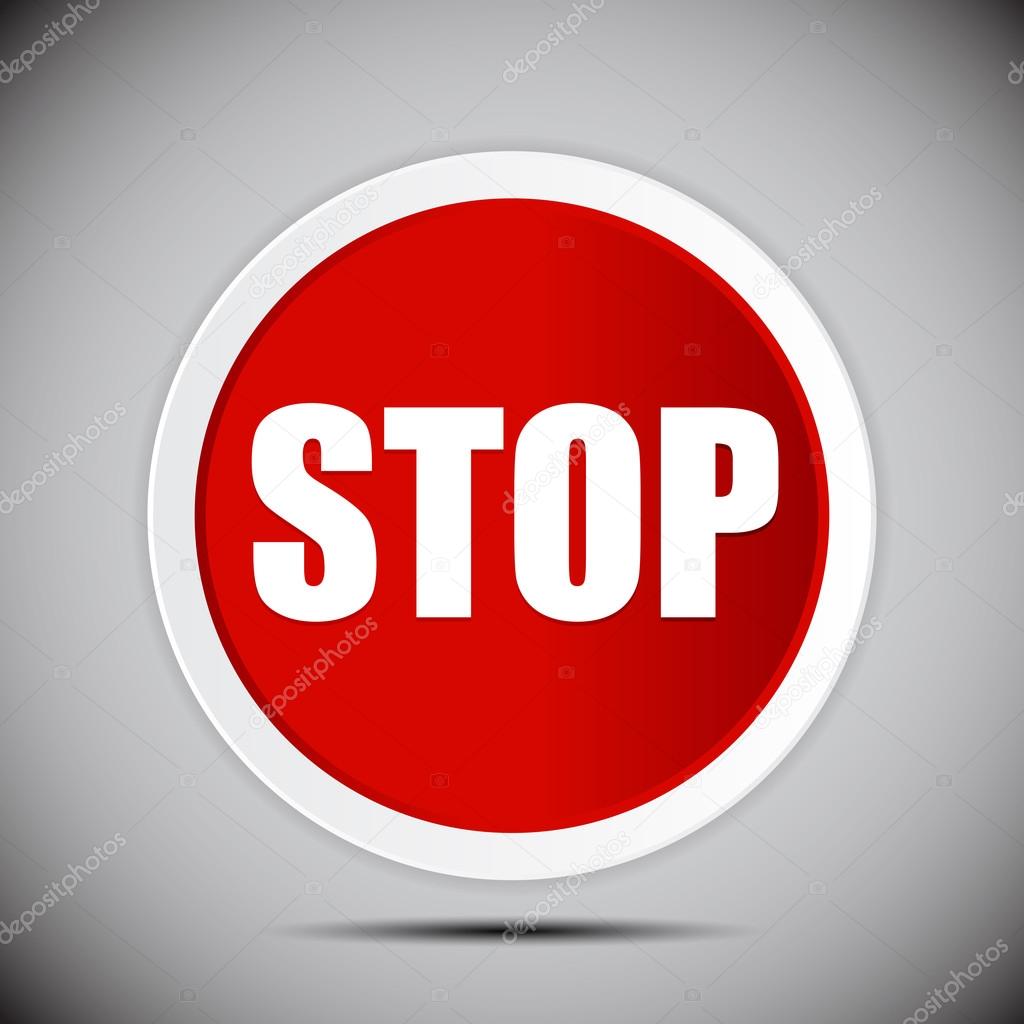 Red Stop Road Sign Vector Illustration Stock Vector by ©oleggankod ...