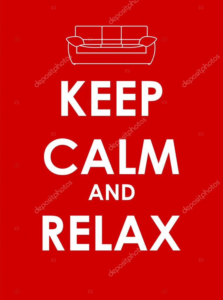 Keep Calm And Relax Creative Poster Concept Card Of Invitation Stock