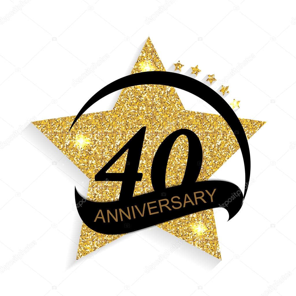 Logo de la plantilla 40 aniversario Vector Ilustración Stock Vector by ...