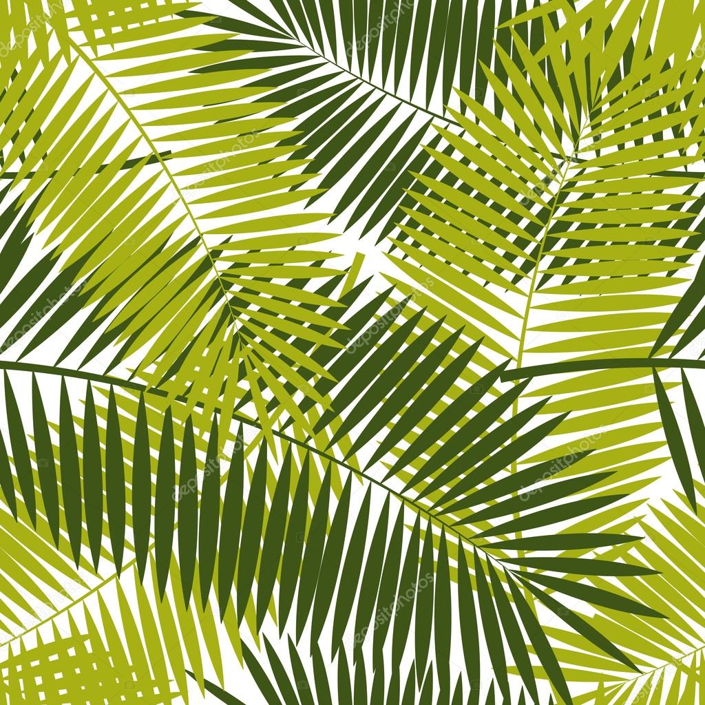Palm Leaf Seamless Pattern Background Vector Illustration Stock Vector ...