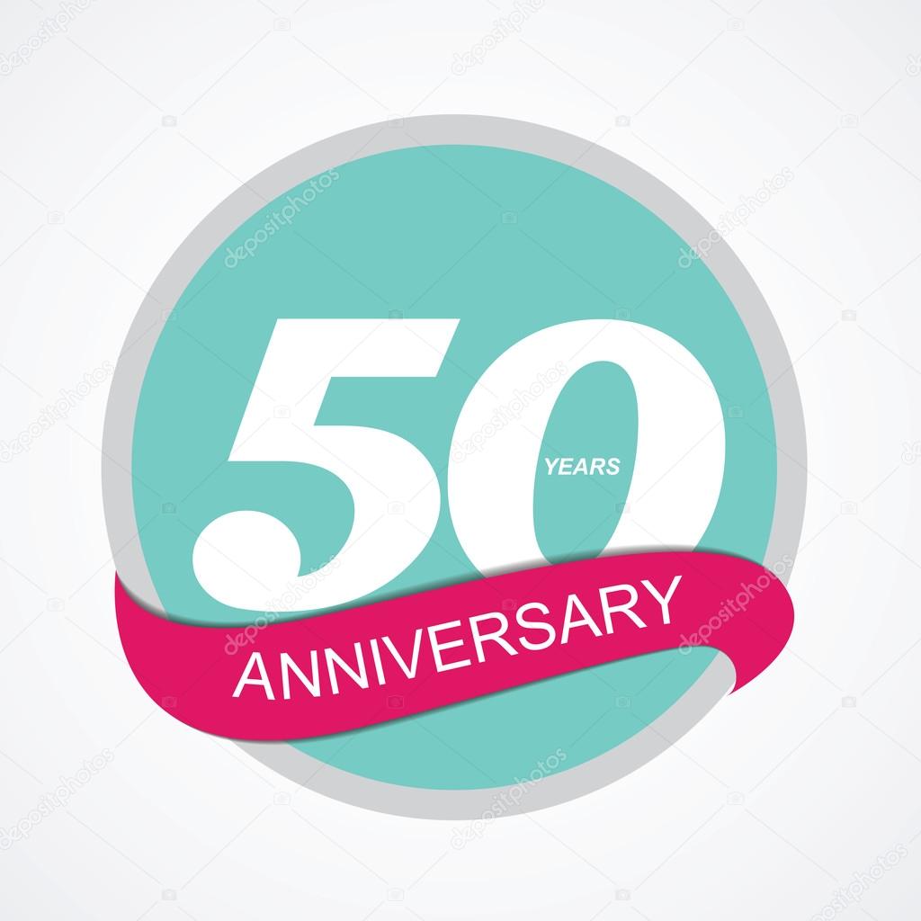 Logo de la plantilla 50 Aniversario Vector Ilustración Vector de stock ...