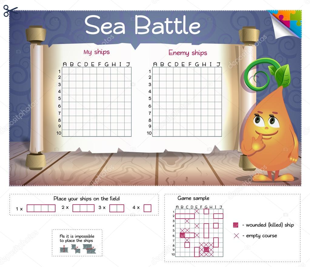 Sea Battle! Board game. Stock Vector Image by ©rodnikovay1 #103205222