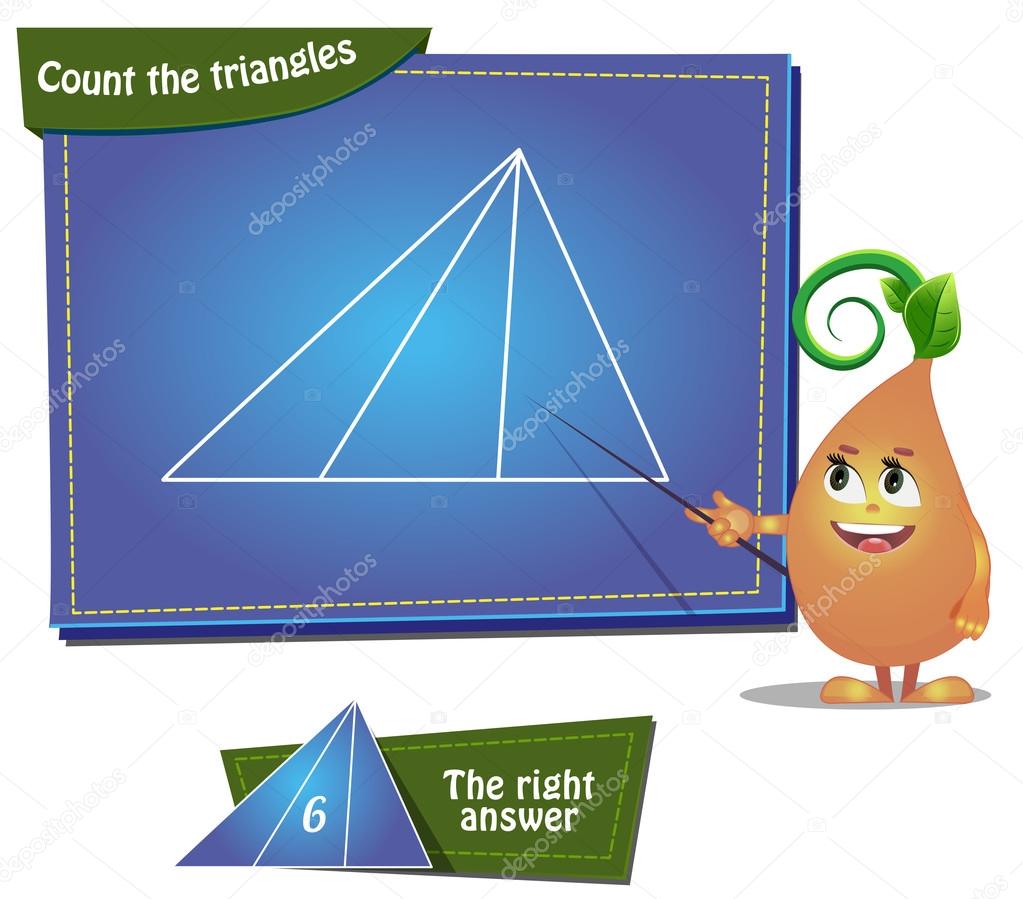 Count the triangles — Stock Vector © rodnikovay1 #104327838 Count the triangles — Stock Vector © rodnikovay1 #104327838