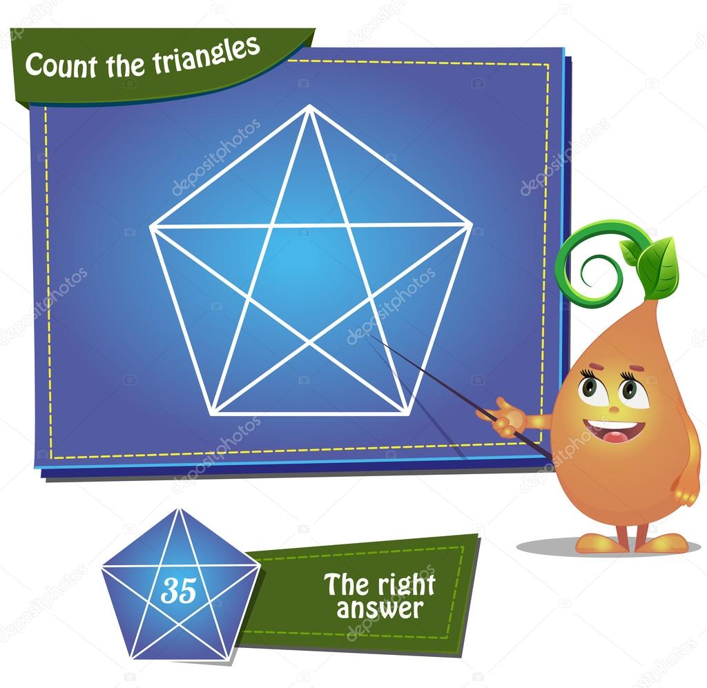 Count the triangles Stock Vector Image by ©rodnikovay1 #104327898