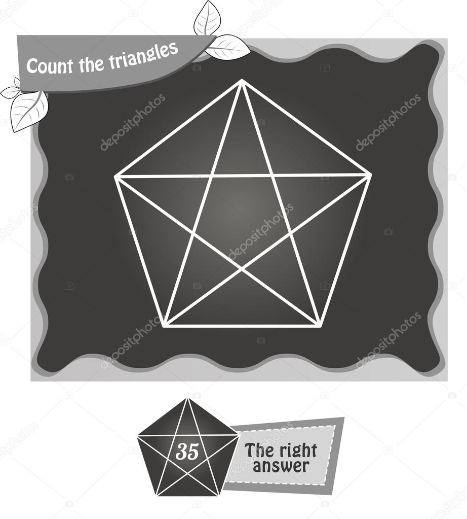 BW Count the triangles 1 Stock Vector Image by ©rodnikovay1 #122797528