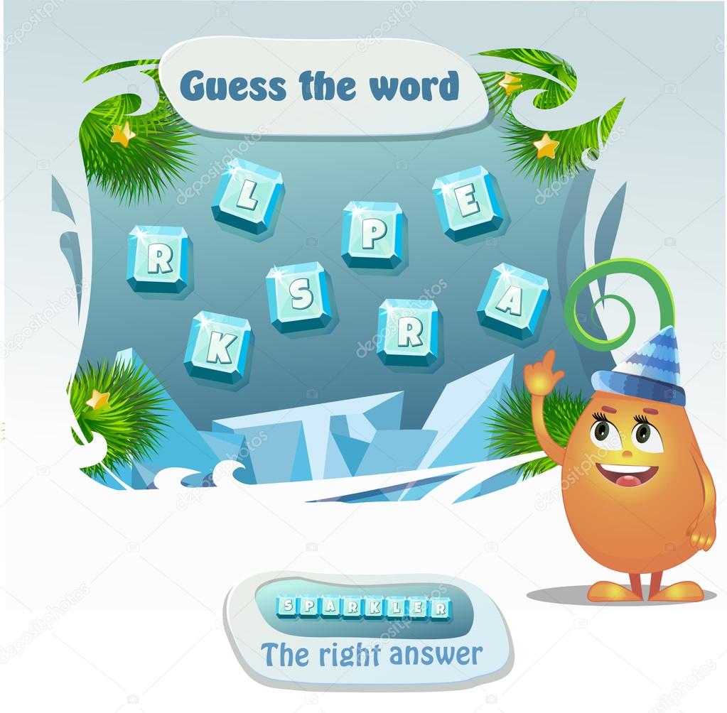 Guess the word — Stock Vector © rodnikovay1 #93434436