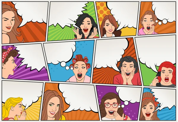 Comic book page with children talking. — Stock Vector © deniscristo ...