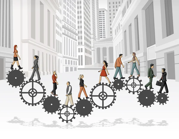 Business man over machine gear wheel Stock Vector Image by ©deniscristo ...