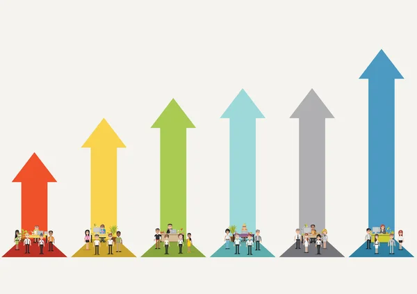 Pyramid chart with business people working with computer. Stock Vector ...