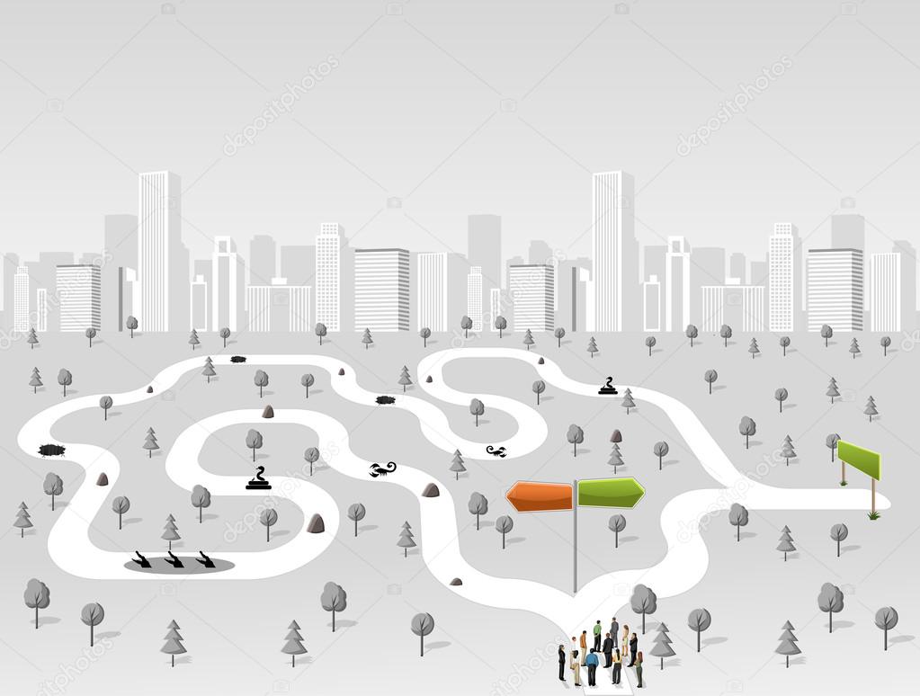 Business people choosing the right path — Stock Vector © deniscristo ...