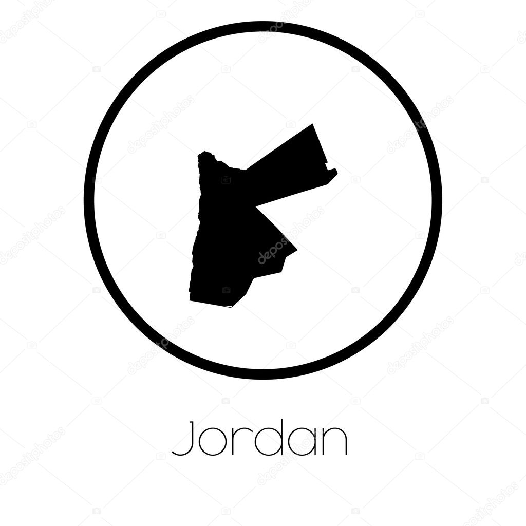 Mapa Del País Jordania — Foto de stock © PaulStringer #100166192