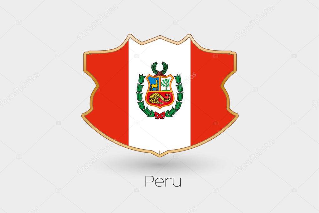 Shield Flag Illustration Peru Stock Illustration by ©PaulStringer ...