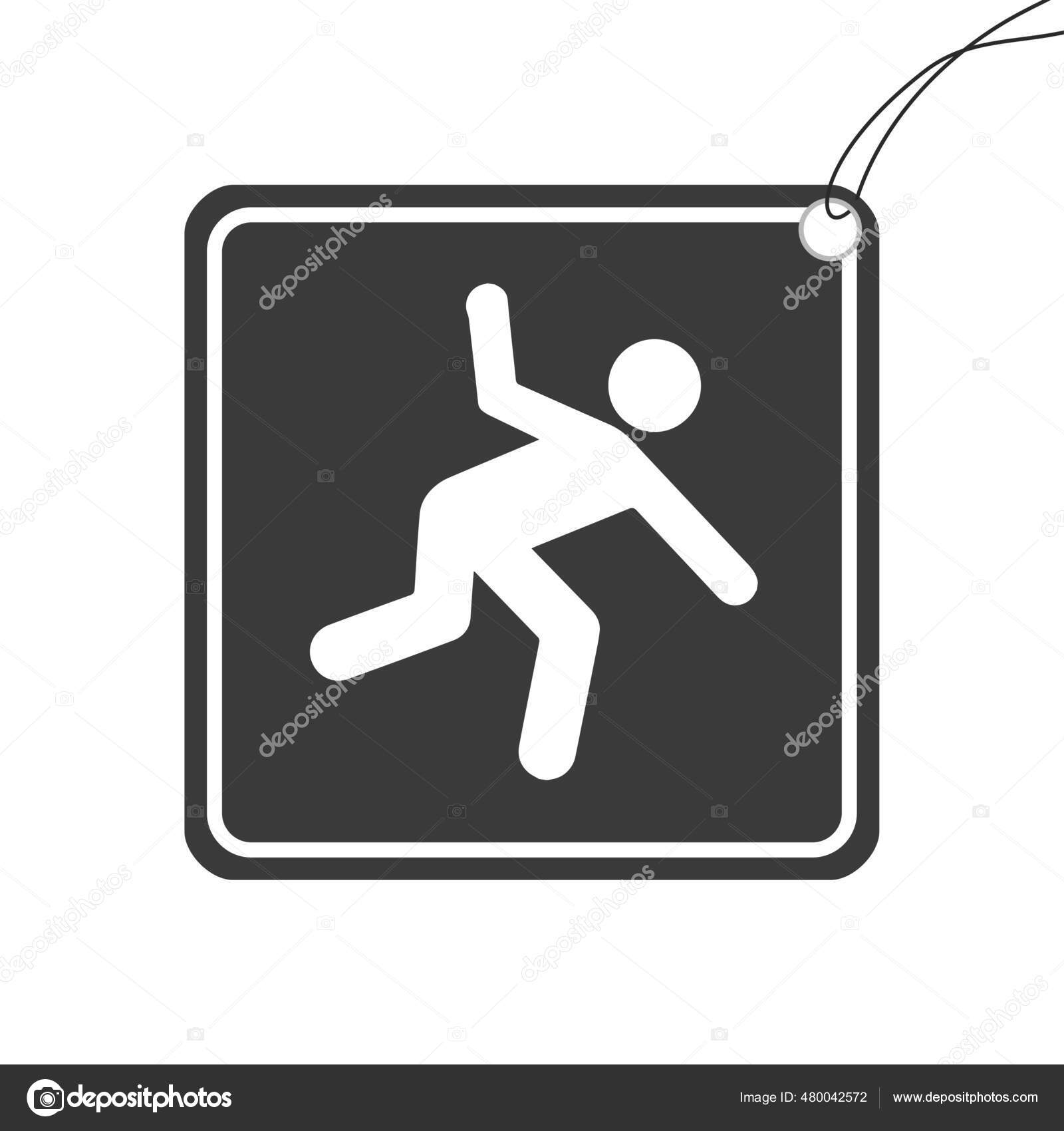 Illustrated Icon Isolated Background Man Falling — Stock Photo ...