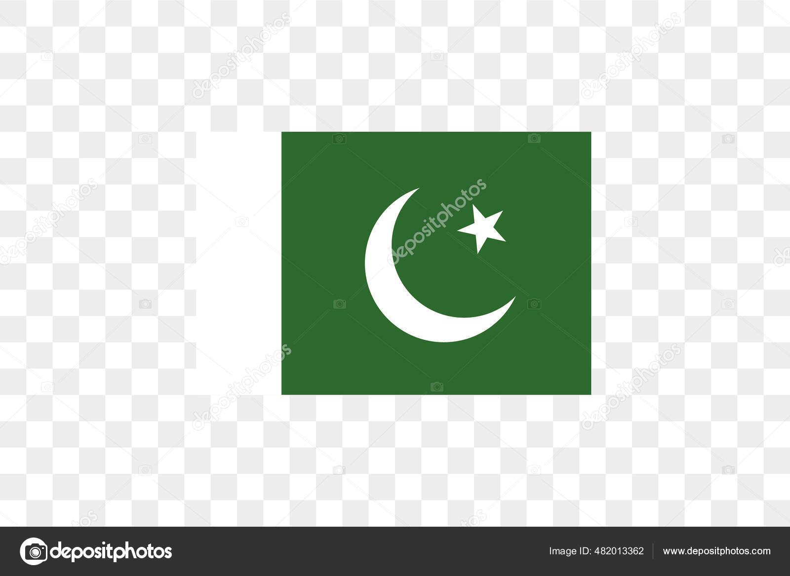 Vector Illustration Flag Transparent Background Pakistan Stock Vector ...