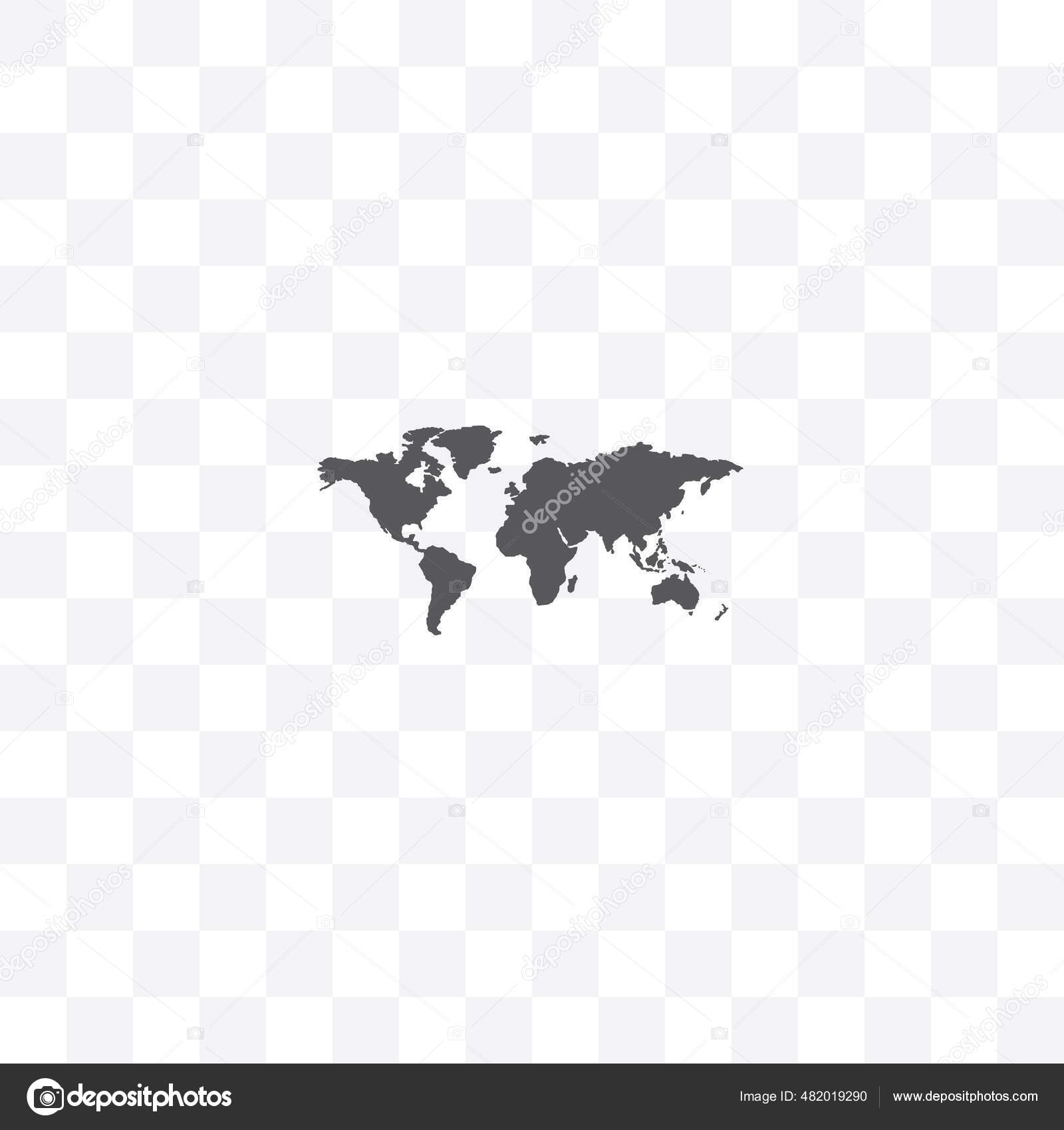 World Map Vector Icon Isolated Transparent Background Stock Vector by ...