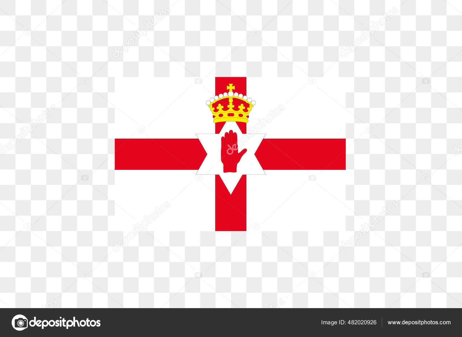 Vector Illustration Flag Transparent Background Northern Ireland Stock ...