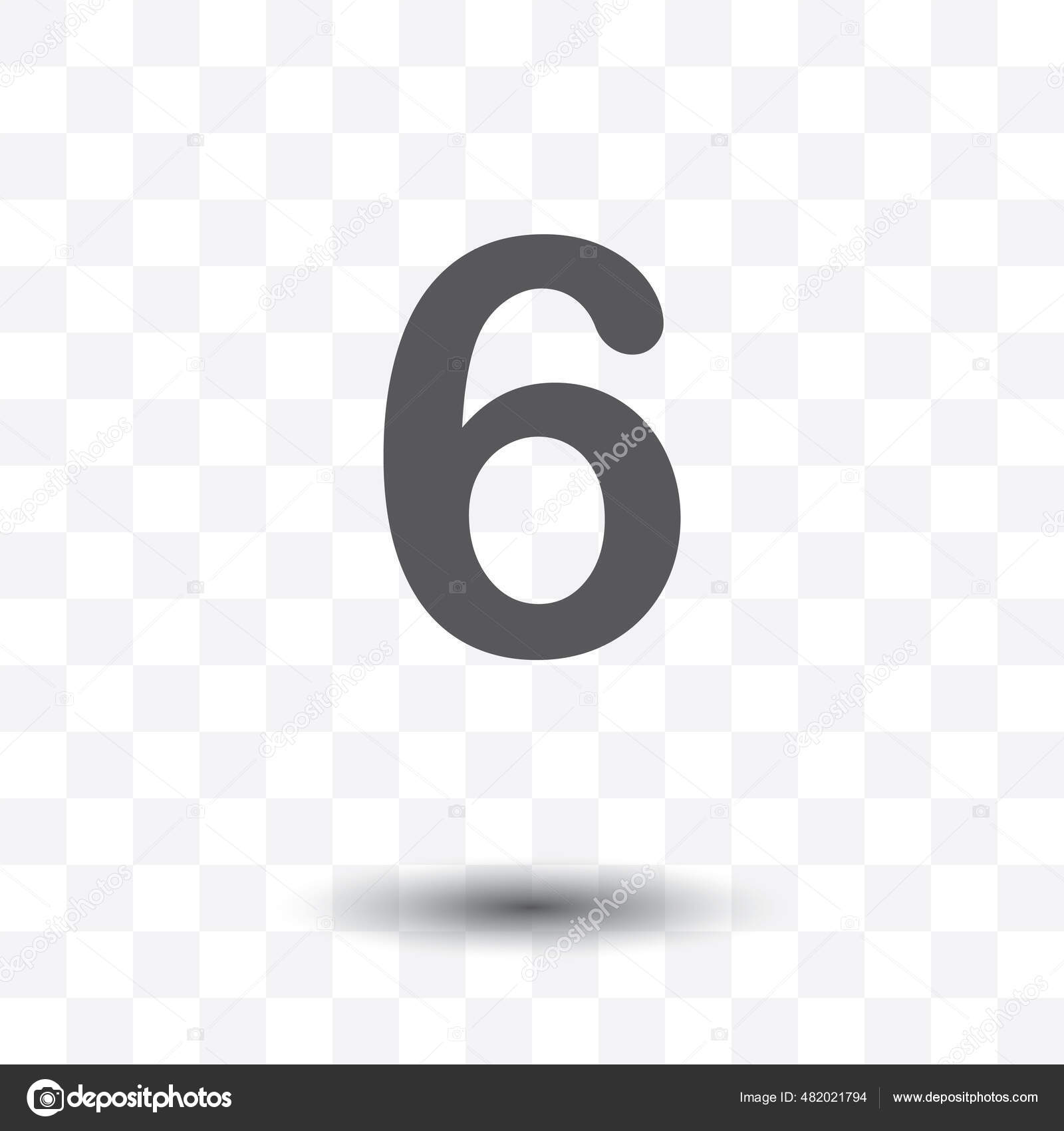 Number Vector Icon Isolated Transparent Background Stock Vector by ...