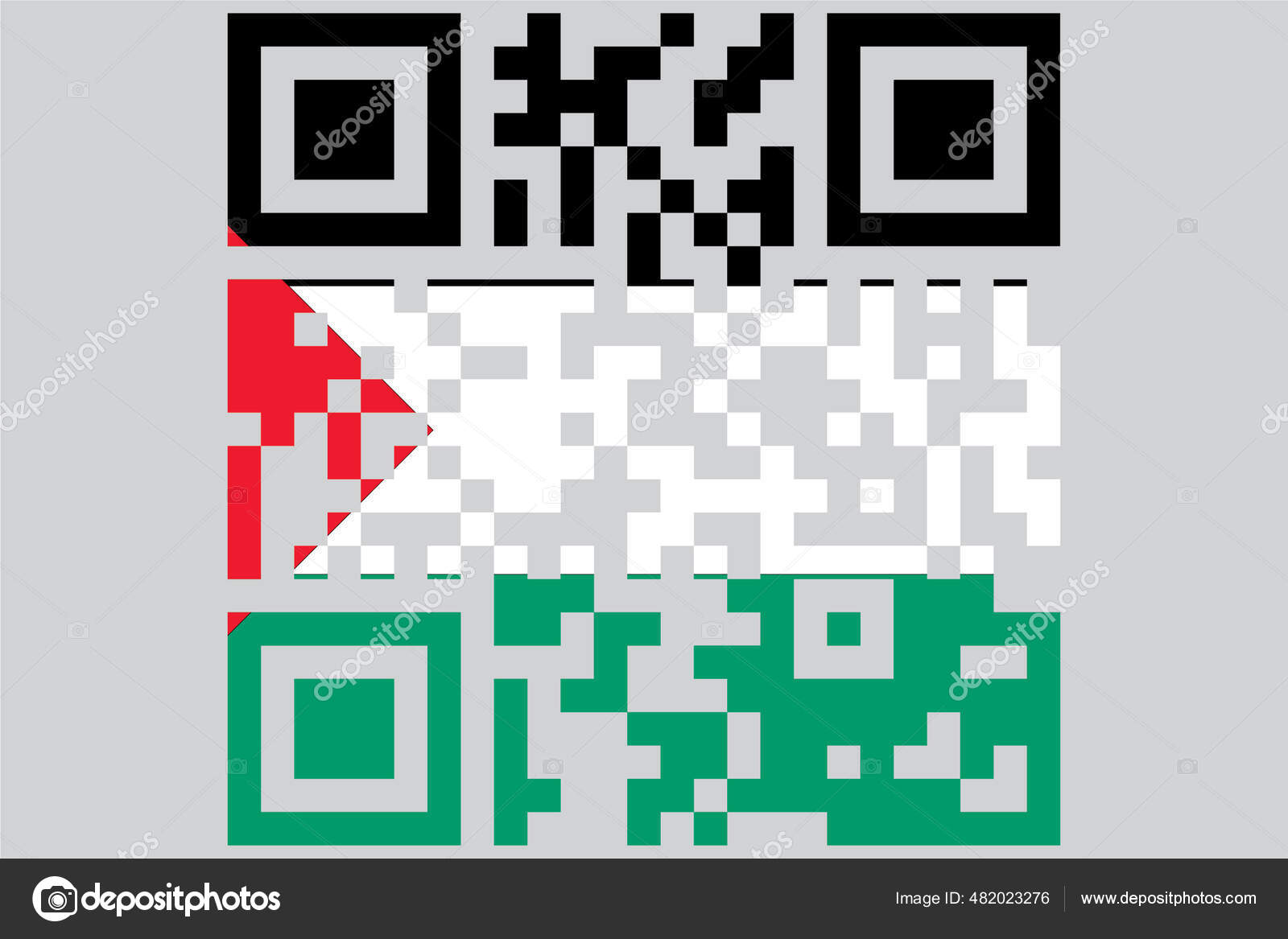 Vector Illustration Flags Made Qrcode Palestine Stock Vector by ... Vector Illustration Flags Made Qrcode Palestine Stock Vector by ...