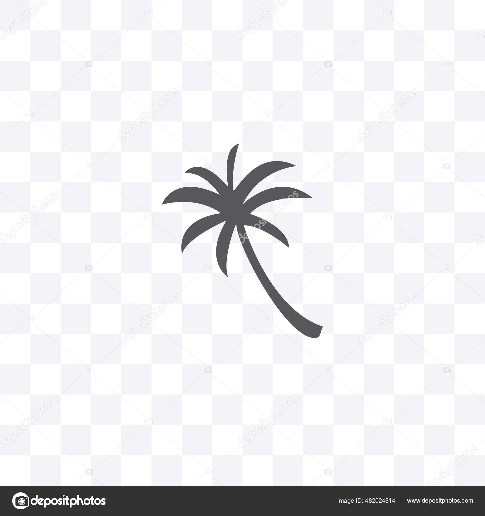 Palm Vector Icon Isolated Transparent Background Stock Vector by ...