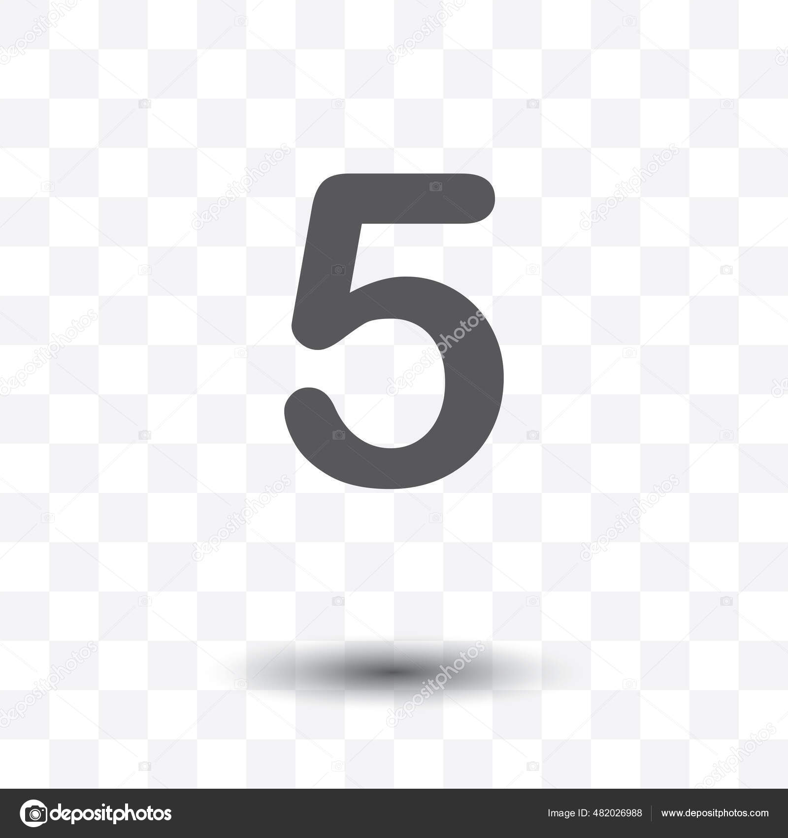 Number Vector Icon Isolated Transparent Background Stock Vector by ...