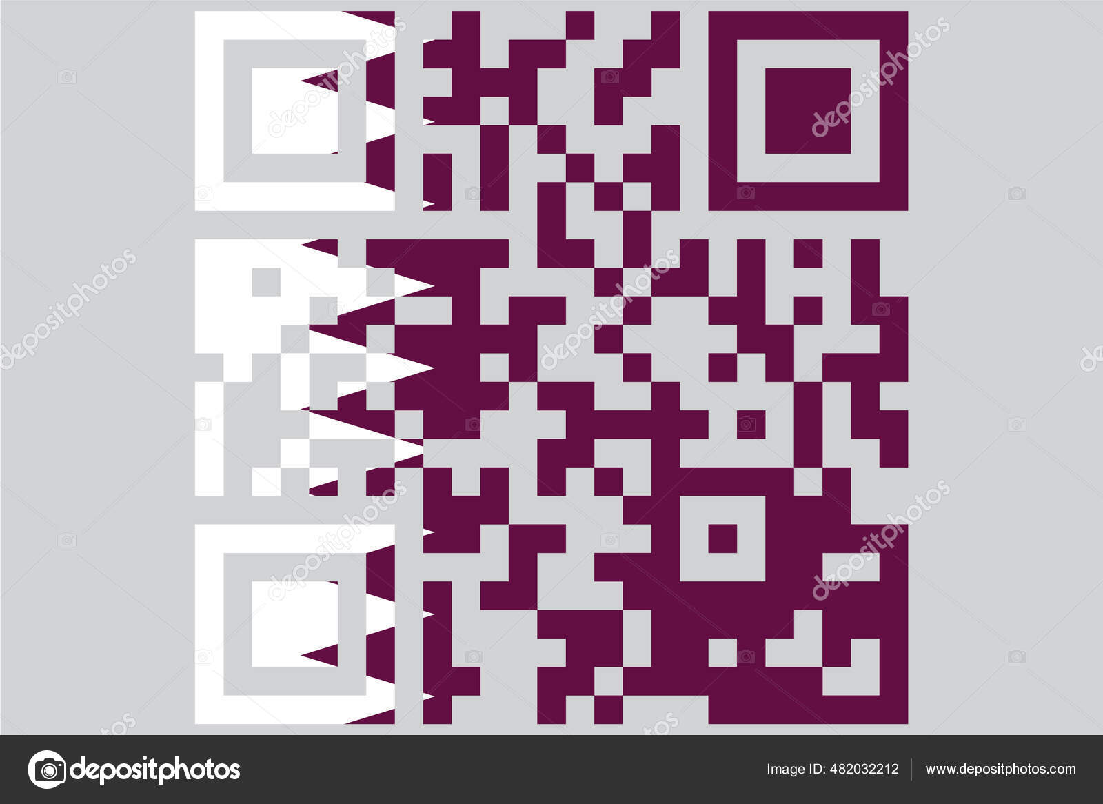 Vector Illustration Flags Made Qrcode Qatar Stock Vector Image by ...