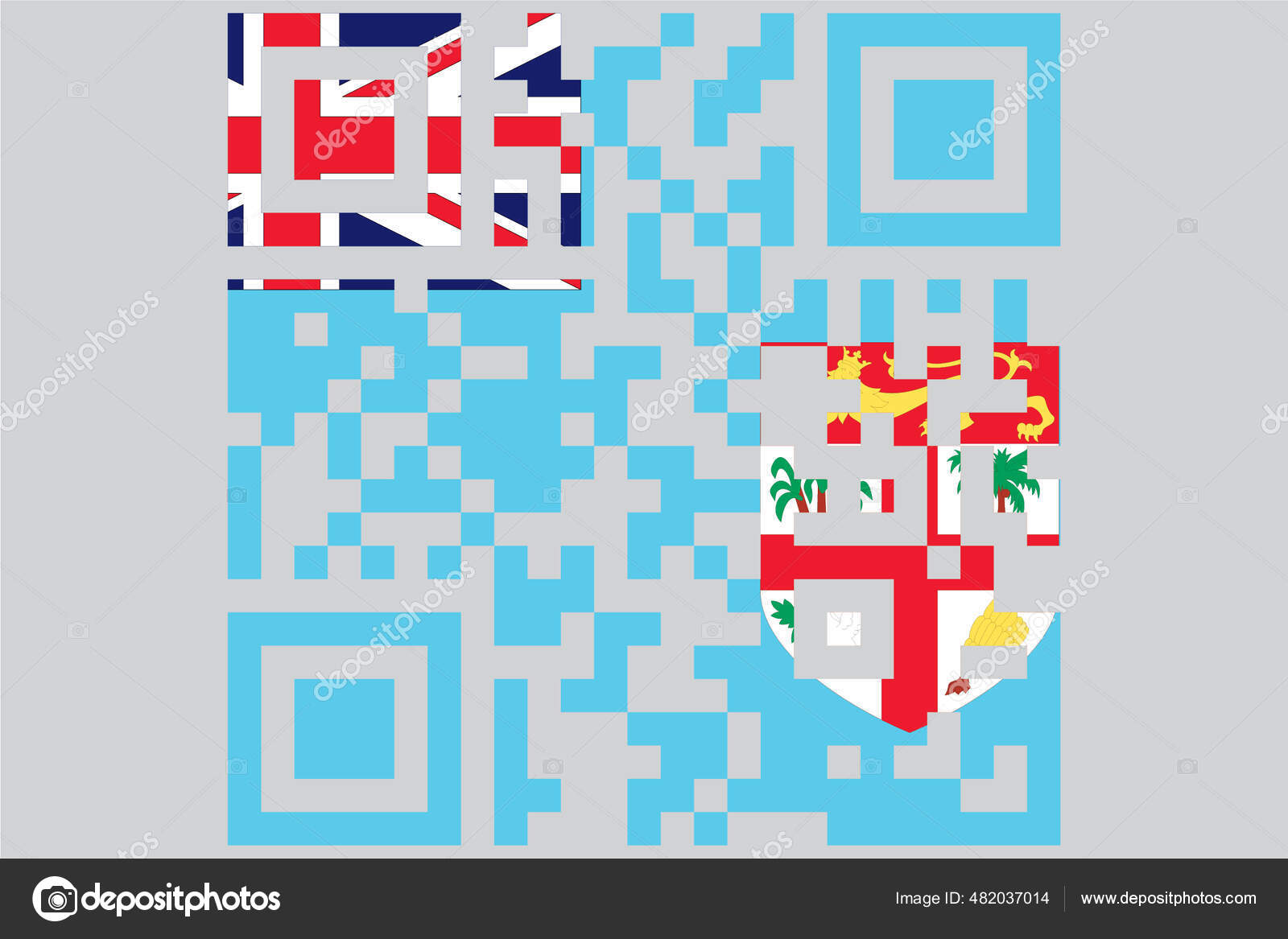 Vector Illustration Flags Made Qrcode Fiji Stock Vector by ... Vector Illustration Flags Made Qrcode Fiji Stock Vector by ...