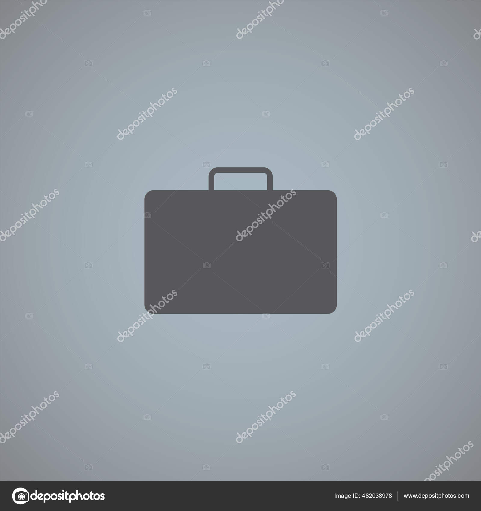 Briefcase Vector Icon Isolated Grey Background Stock Vector by ...